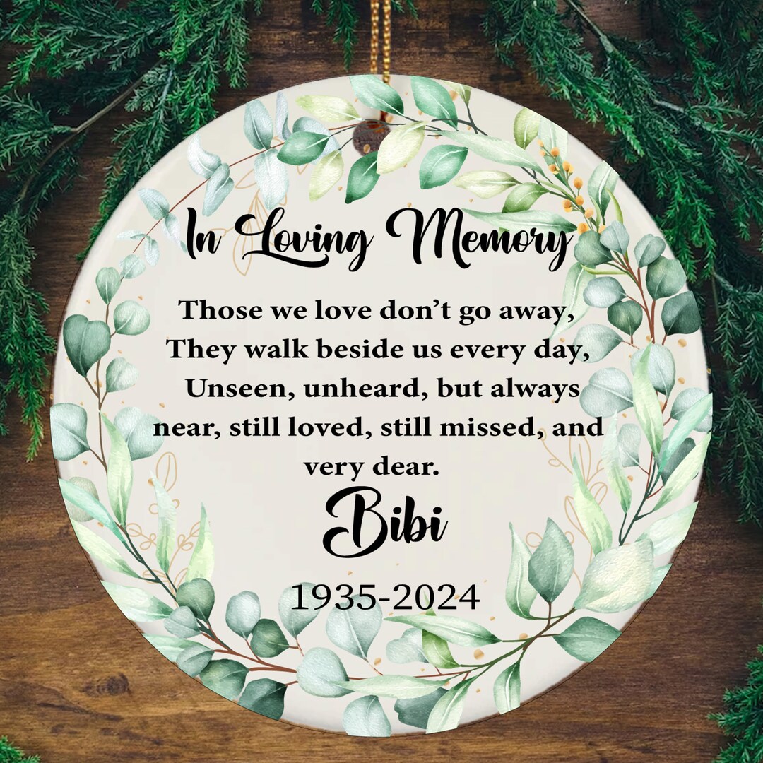 In Loving Memory Christmas Ornament, Personalized Memorial Christmas ...