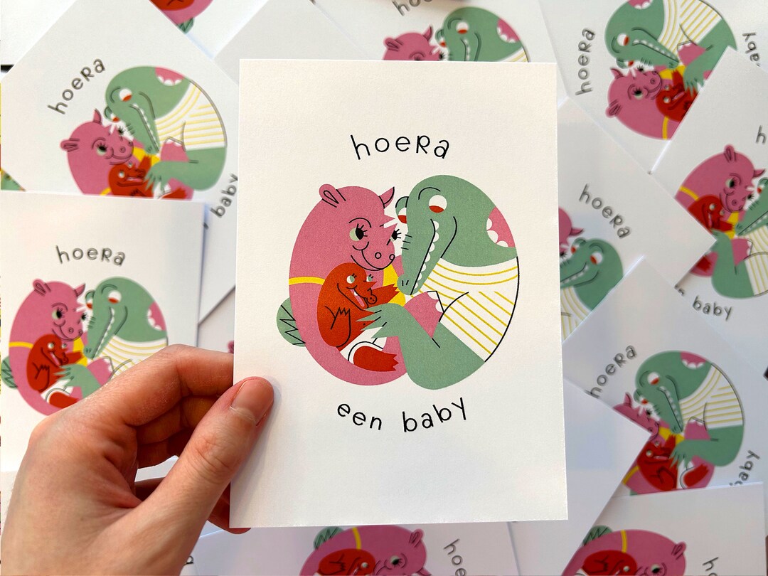 A6 Card hooray, a Baby - Etsy