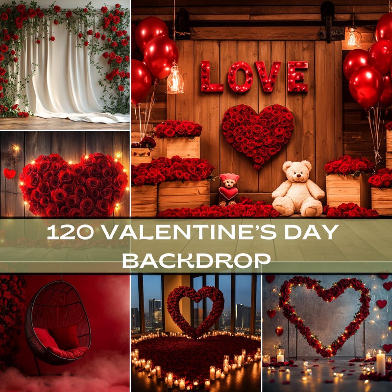 Valentines Day Photo Backdrop - Etsy