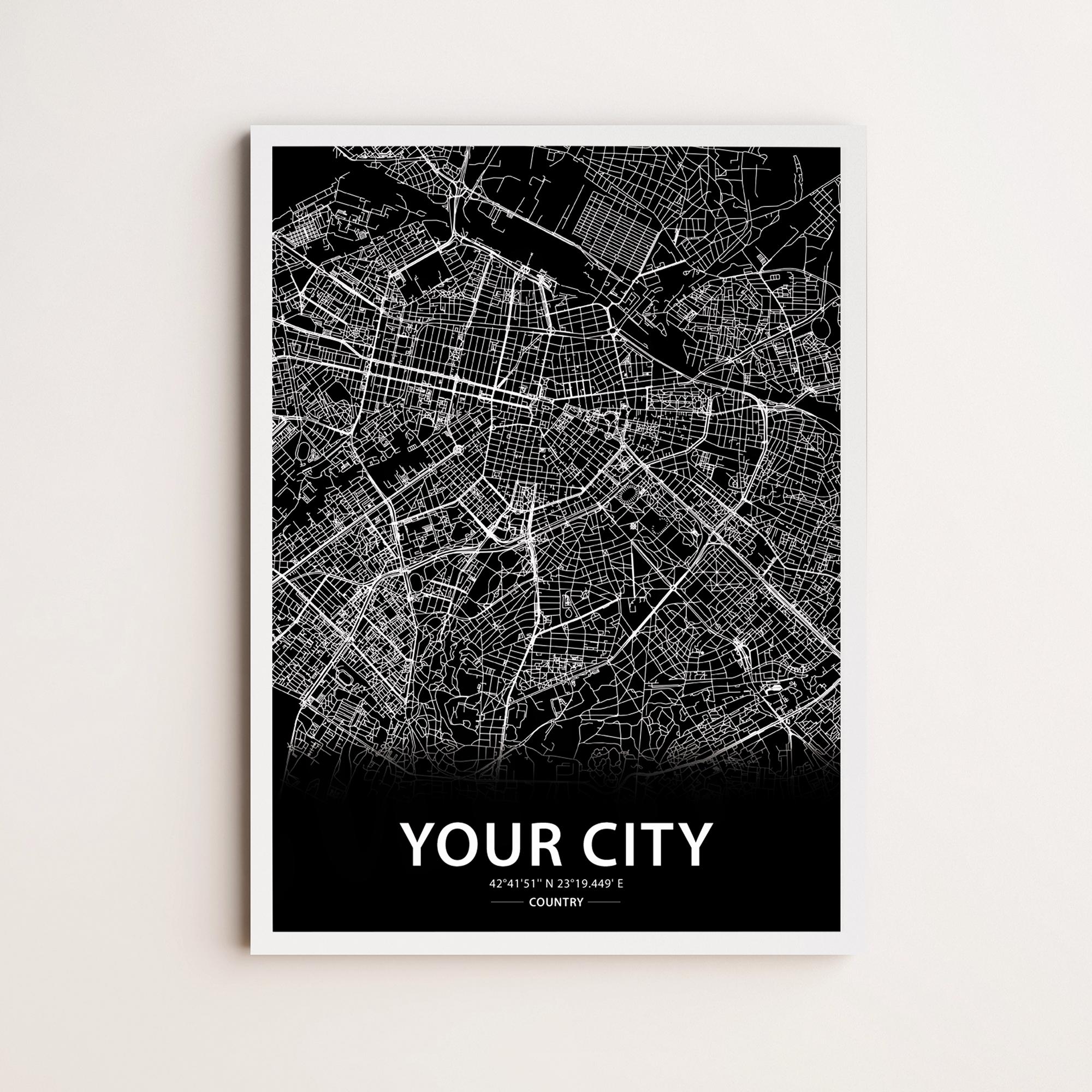 Personalized Poster World City Map City Digital Printable Beautiful ...