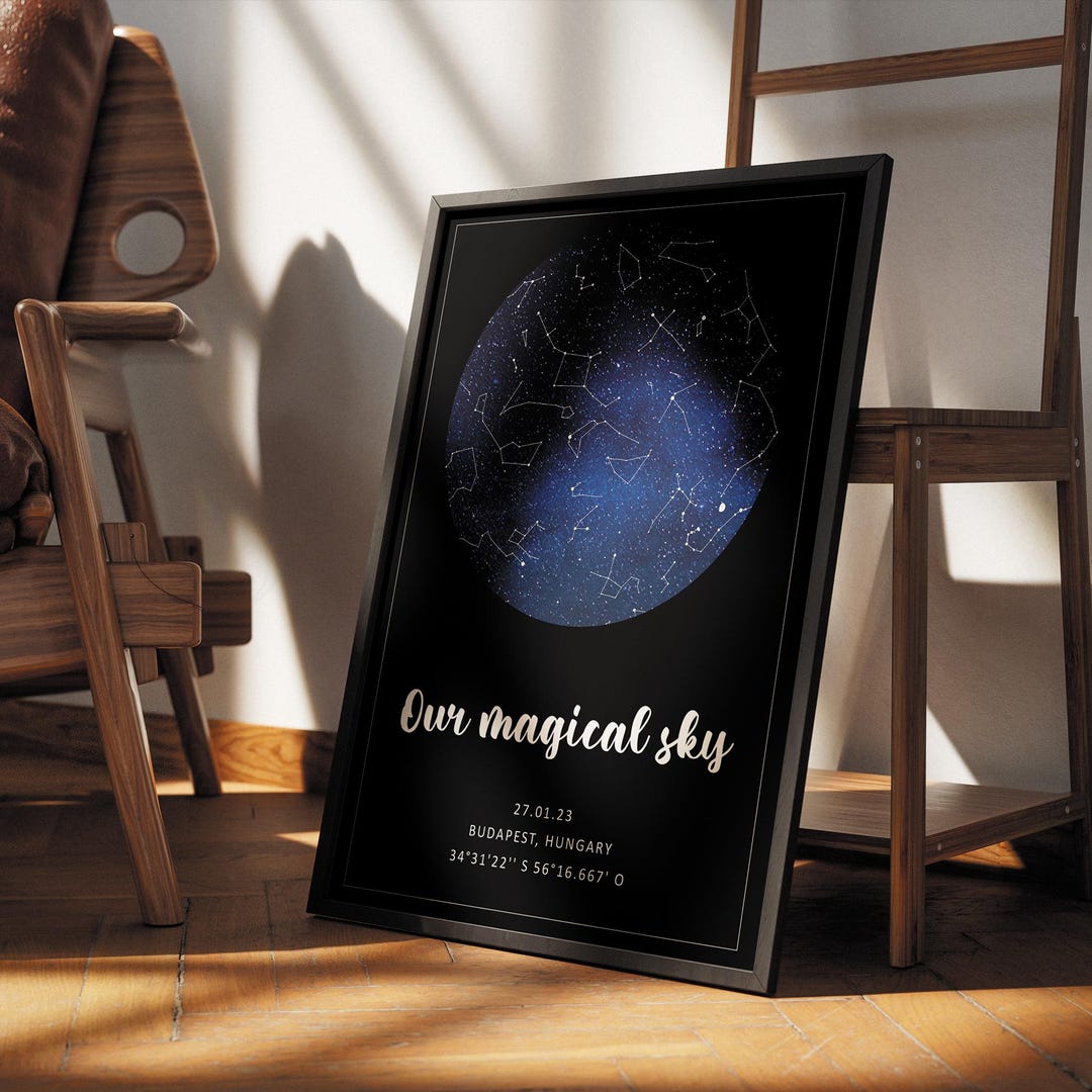 Star Map Personalized Poster Printable Love Gift Ideal Gift Stars From ...