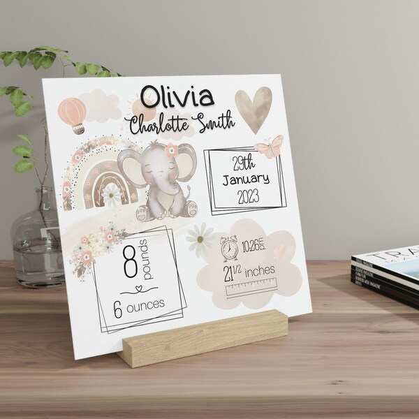 Birth Stats Keepsake - Etsy