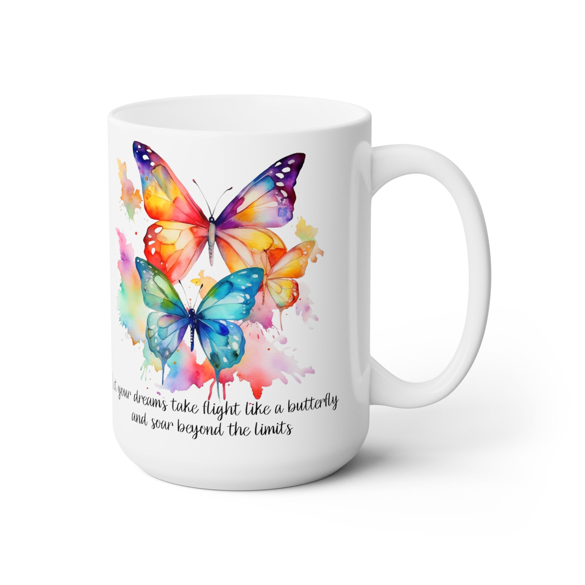 Butterfly Mug Watercolor Butterfly Coffee Mug Butterfly - Etsy