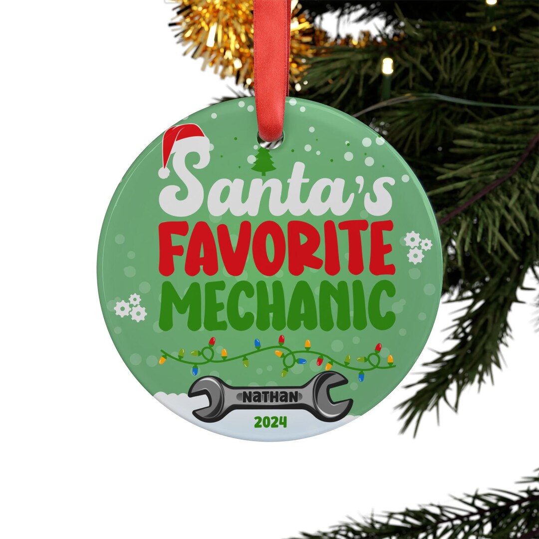 Mechanic Christmas Ornament, Christmas Gift for Mechanic, 2024 Mechanic ...