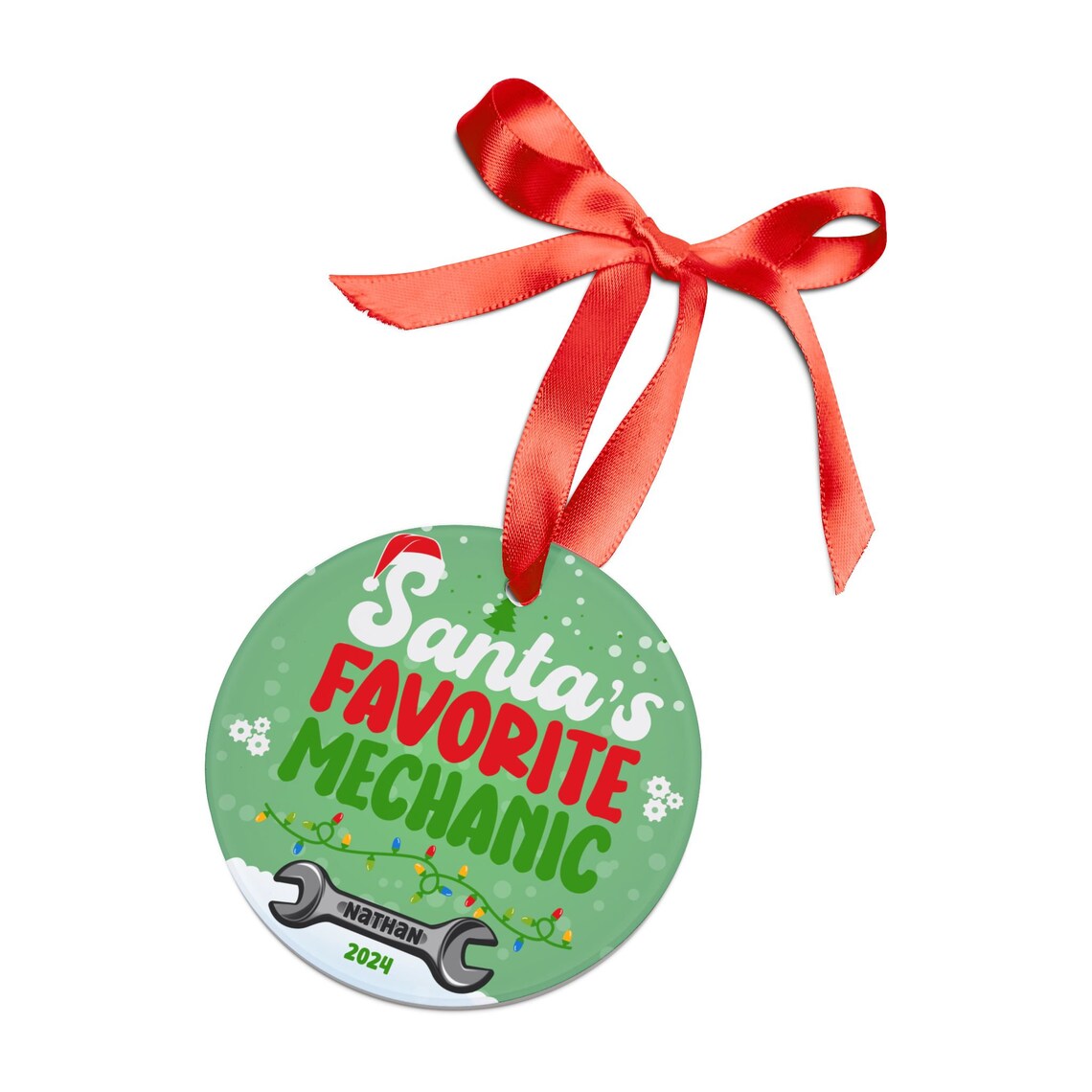 Mechanic Christmas Ornament, Christmas Gift for Mechanic, 2024 Mechanic ...