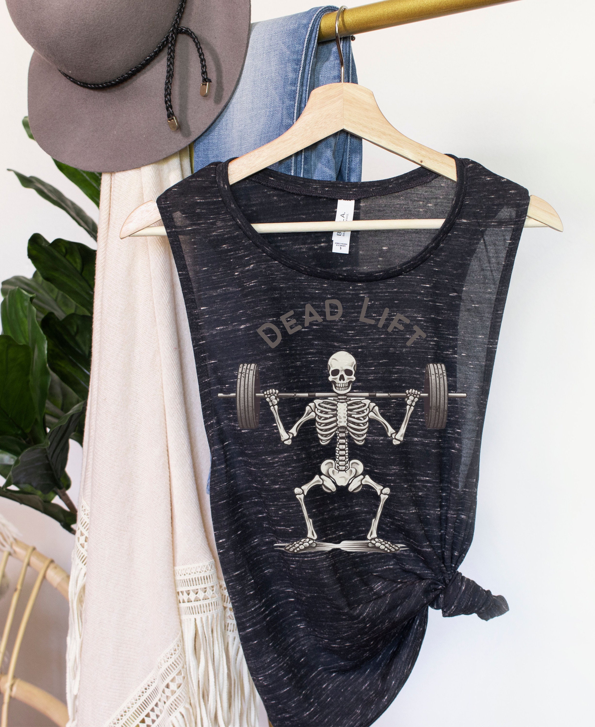 Dead Lift Skeleton Tank, Gym Tank, Gym Shirt, Crossfit Shirt, Workout ...