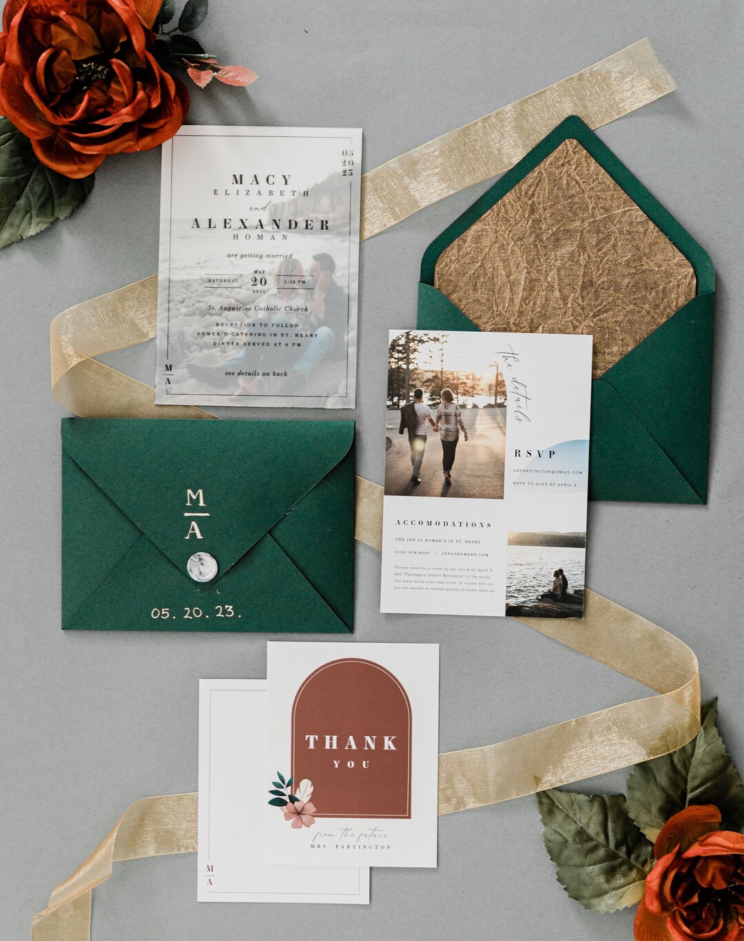 Vellum Wedding Invitation - Etsy