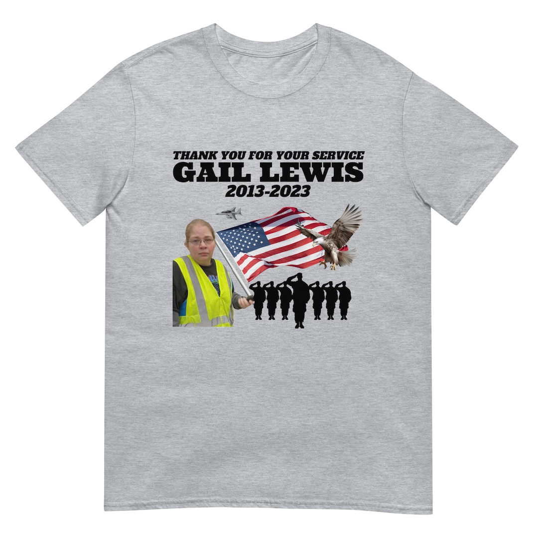 Gail Lewis Thank You for Your Service Funny Viral Meme Print Short ...