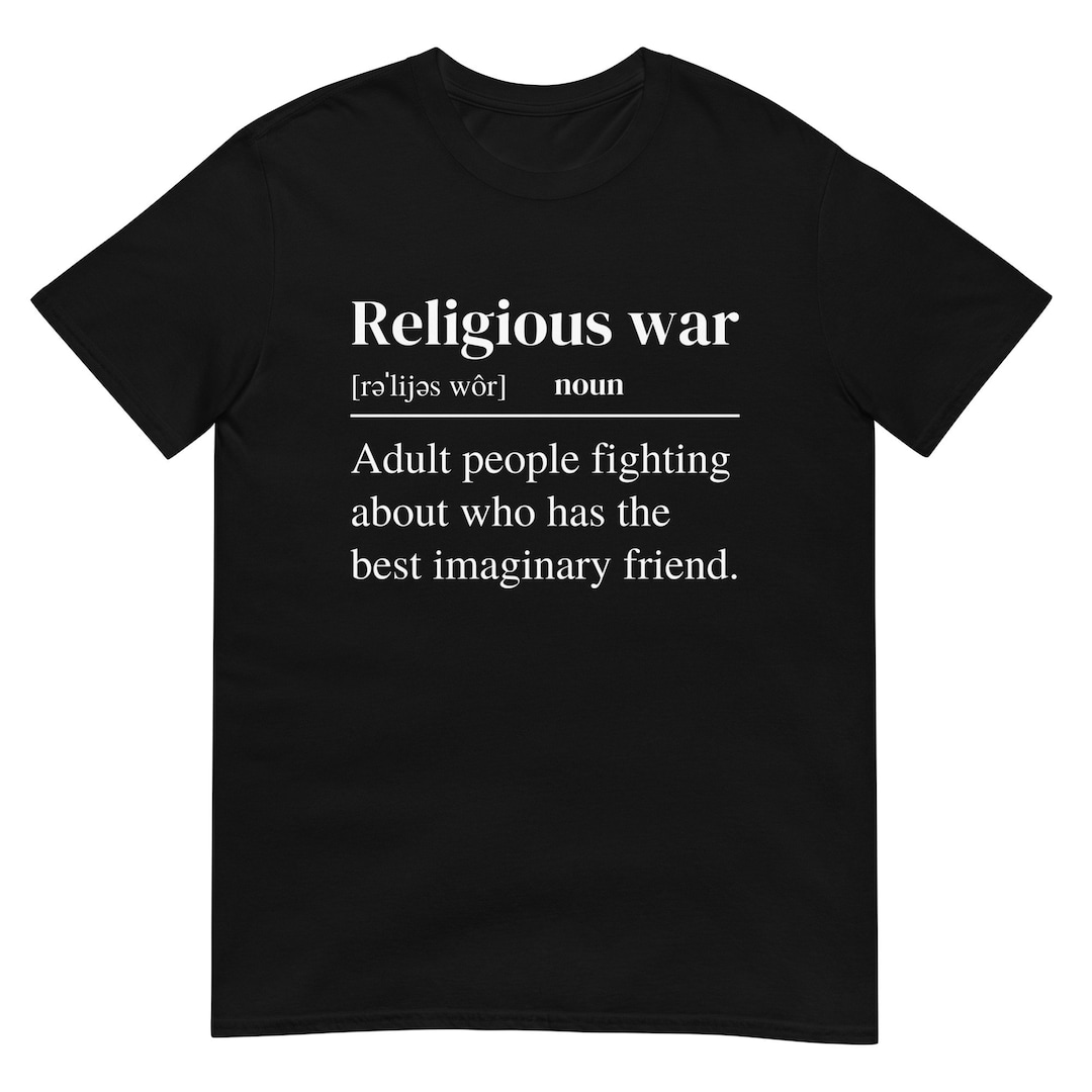 Religious War Definition Funny Offensive Anti-religious Activist Print ...
