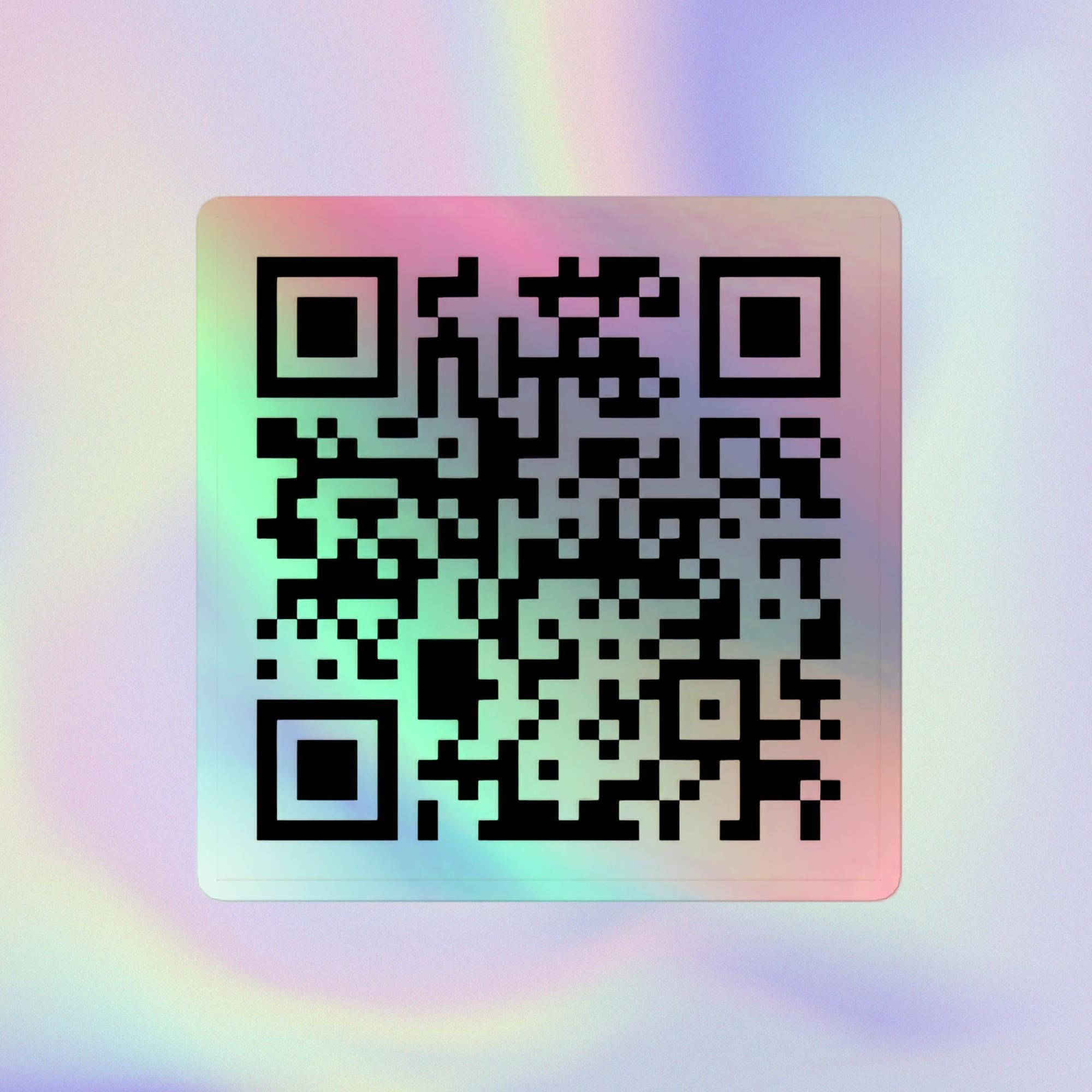 Rickroll QR Code Funny Classic Meme Design Holographic - Etsy