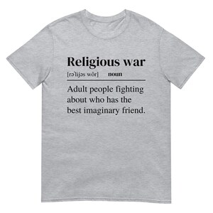 Religious War Definition Funny Offensive Anti-religious Activist Print ...