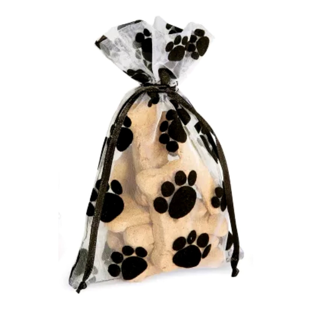 Paw Print Organza Bag Set of 10 Bags 3x 4 Animal - Etsy