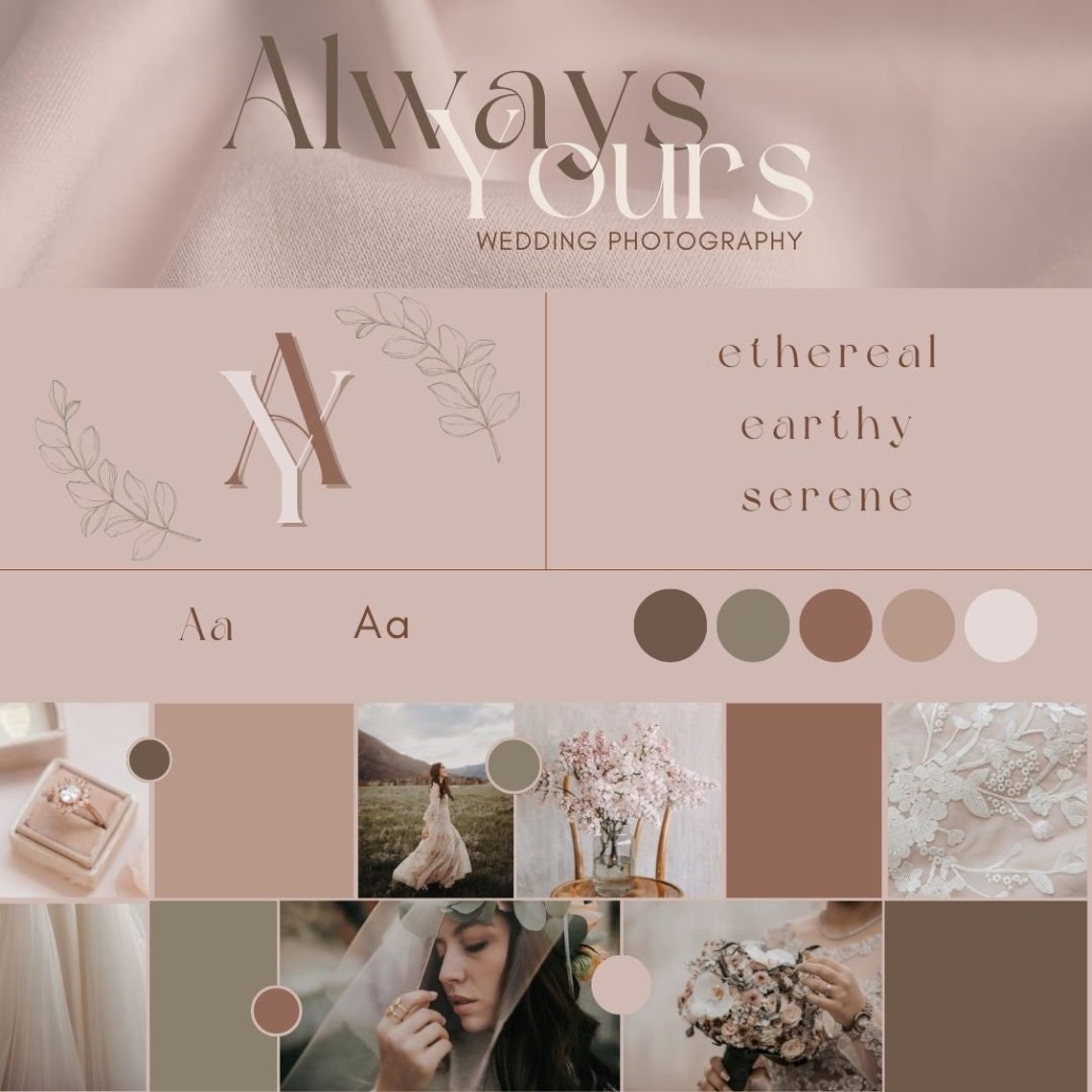 Mini Branding Kit With Color Palette and Canva Free Font Pairing ...