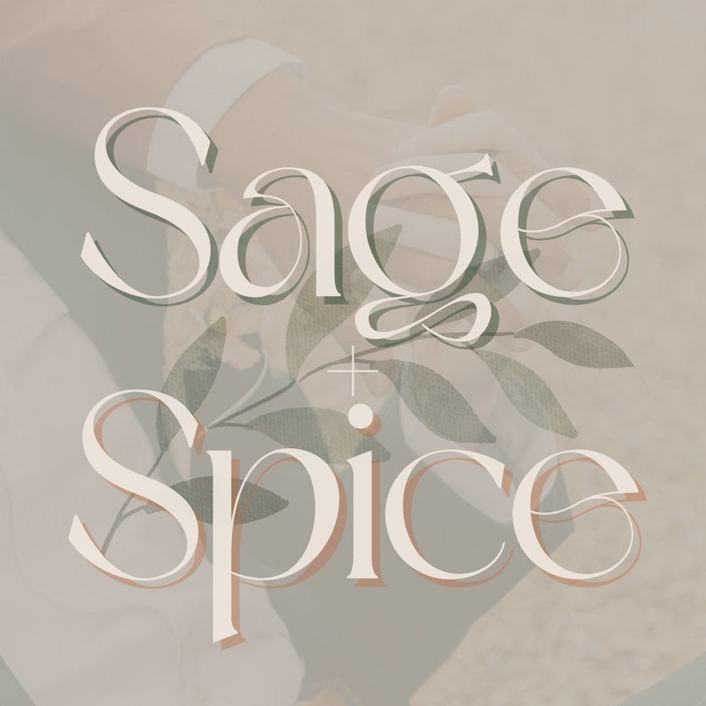 Mini Branding Kit With Color Palette and Canva Free Font Pairing - Sage and Spice - Etsy