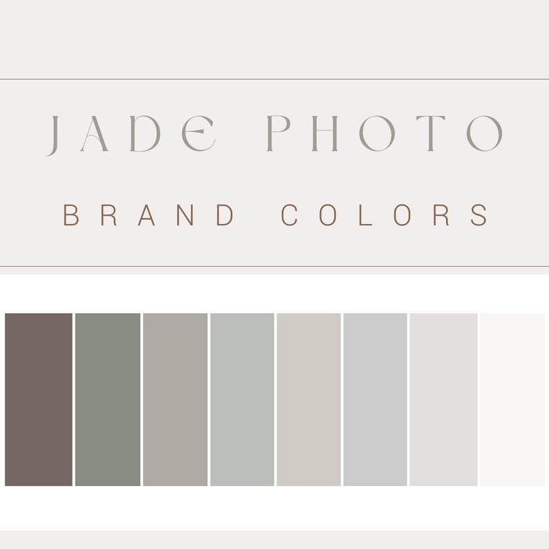 Jade Branding Kit With 3 Logos Brand Colors, Fonts, and Elements ...