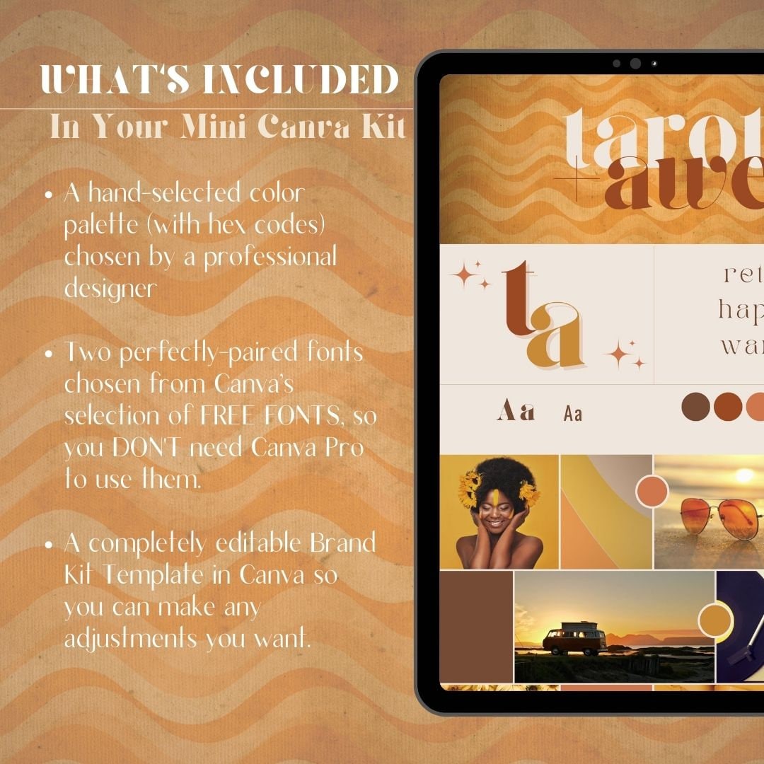 Mini Branding Kit With Color Palette and Canva Free Font Pairing ...