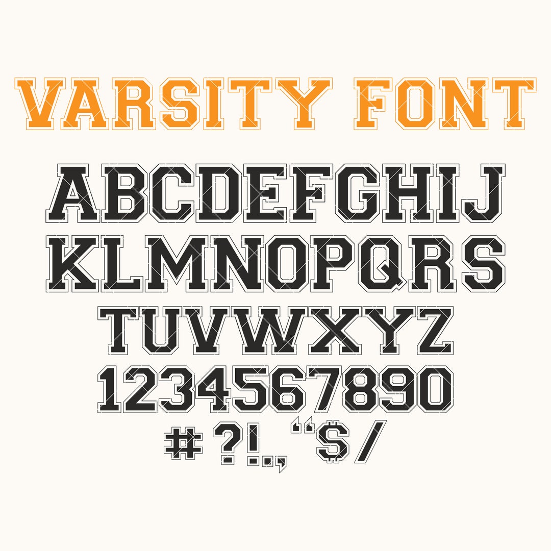 Varsity Font TTF / Svg Sport Font College Font Svg - Etsy Canada
