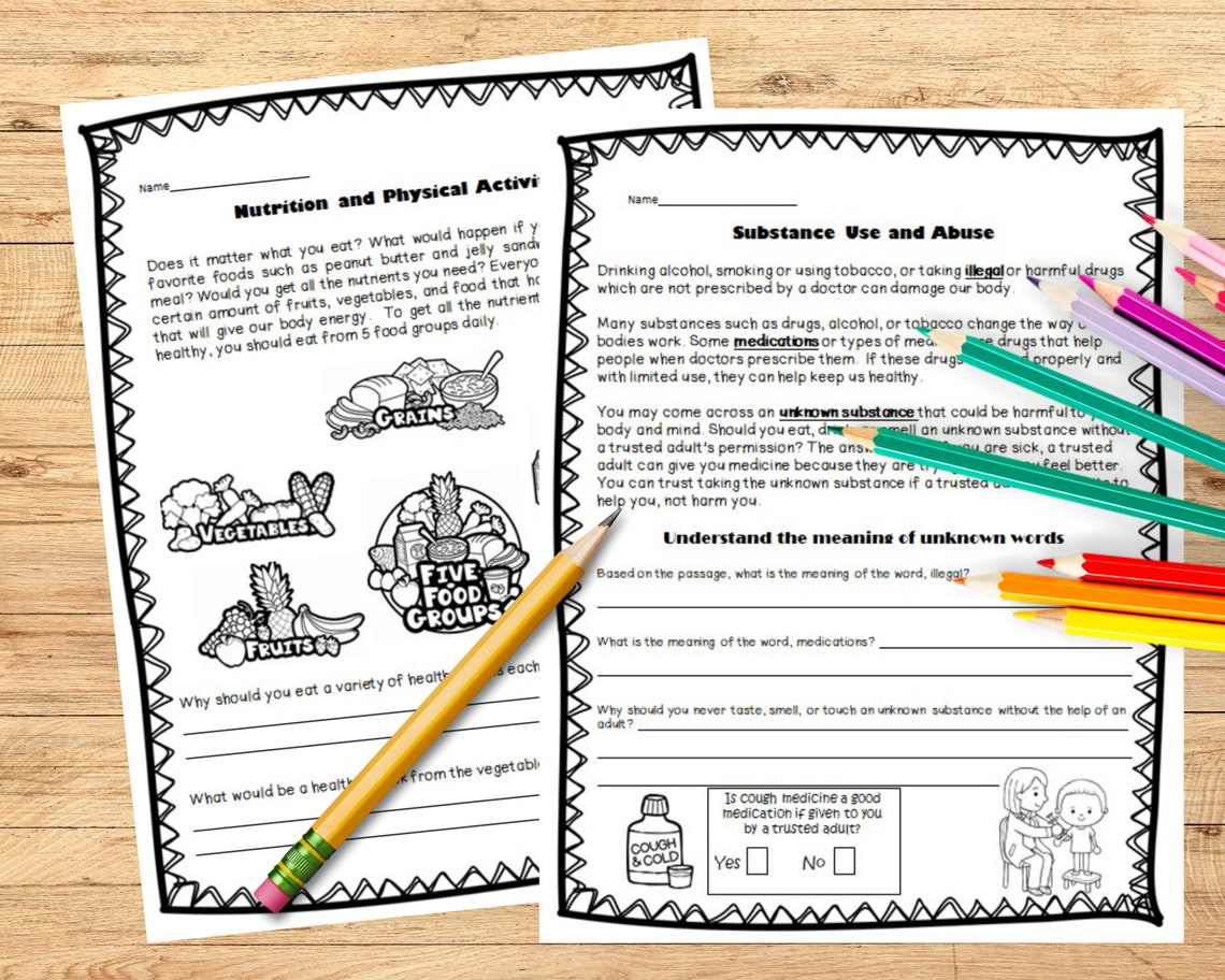 Second Grade Health Mental Health Physical Health - Etsy