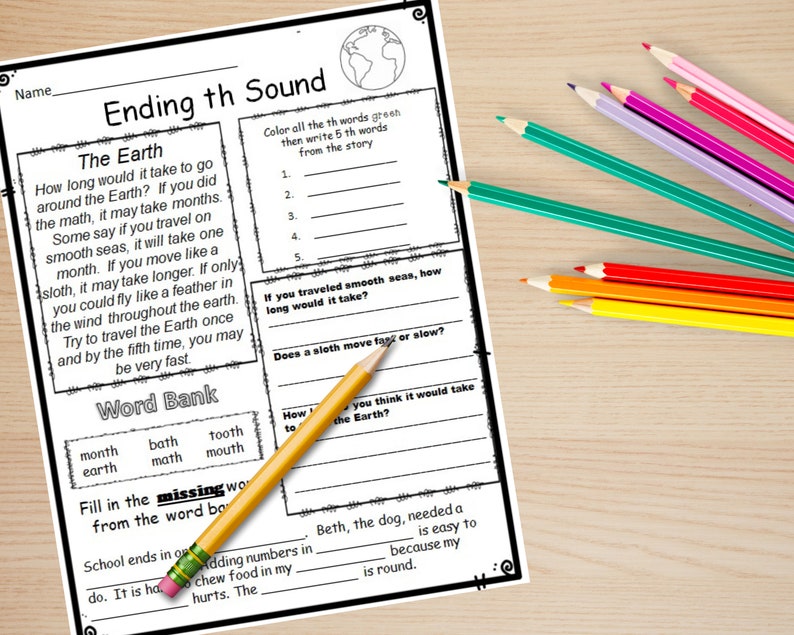 Ending Digraph Worksheets | Phonics Worksheets | Phonics Activities ...