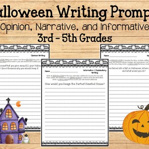Halloween Writing Prompts | Elementary Writing Prompts | Home School ...