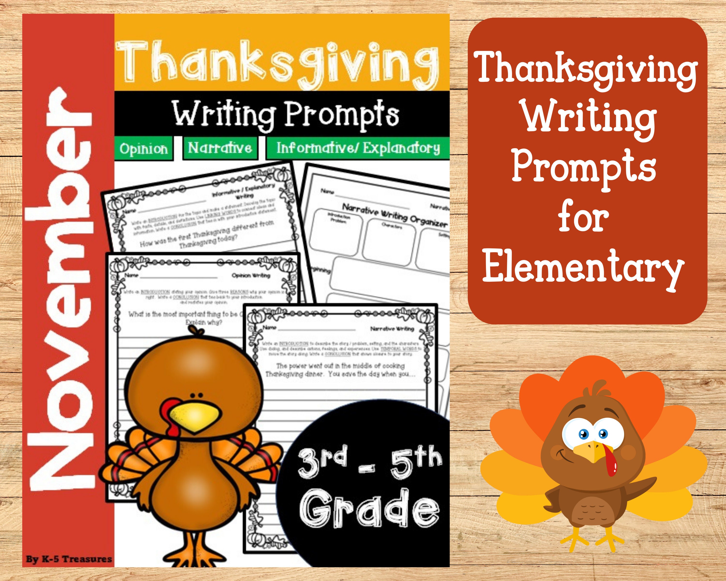 Thanksgiving Writing For Fourth Grade