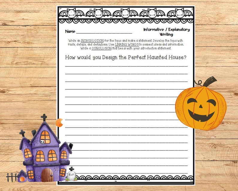 Halloween Writing Prompts Elementary Writing Prompts Home - Etsy