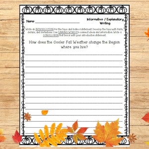 Fall Writing Prompts | Elementary Writing Prompts | Homeschool Writing ...