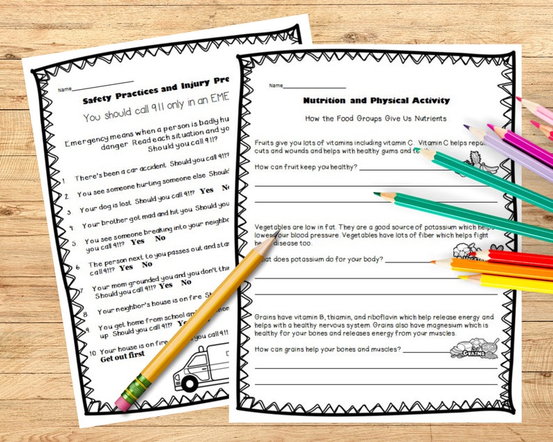 Third Grade Health | Mental Health | Physical Health | Nutritional ...