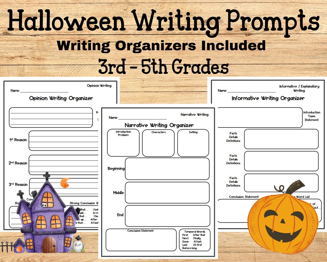 Halloween Writing Prompts | Elementary Writing Prompts | Home School ...