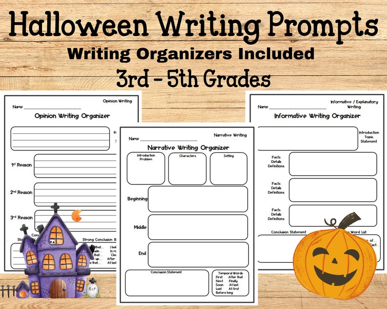 Halloween Writing Prompts | Elementary Writing Prompts | Home School ...
