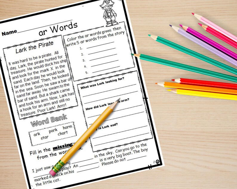 R-controlled Phonics | Phonics Worksheets | Phonics Activities | 1st ...