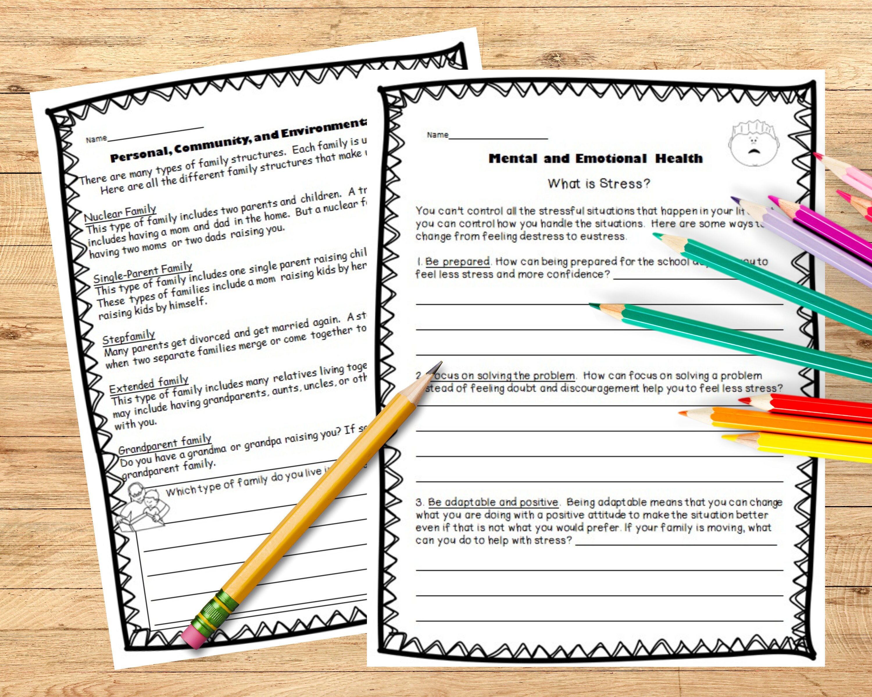 Third Grade Health | Mental Health | Physical Health | Nutritional ...