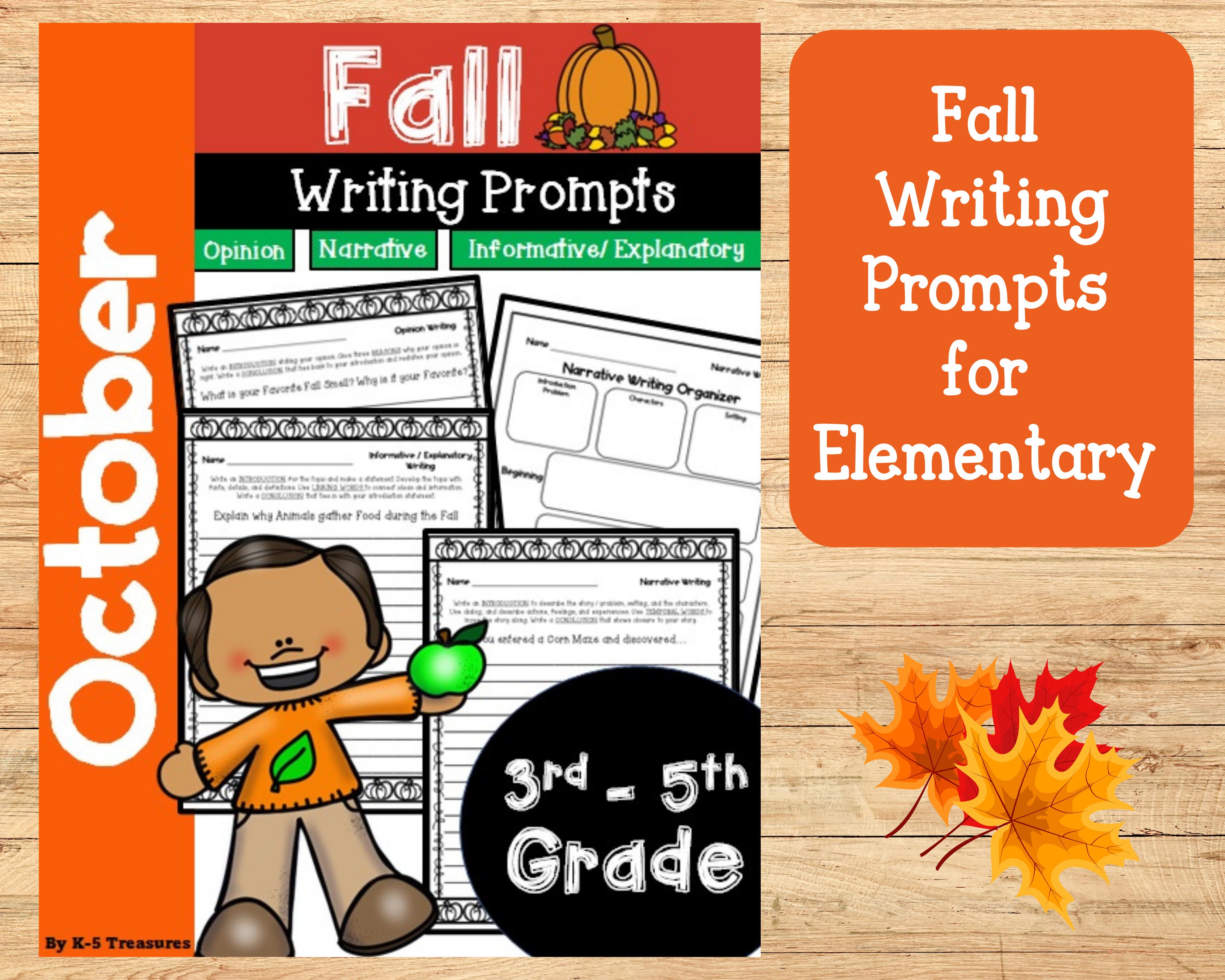 Fall Writing Prompts | Elementary Writing Prompts | Homeschool Writing ...