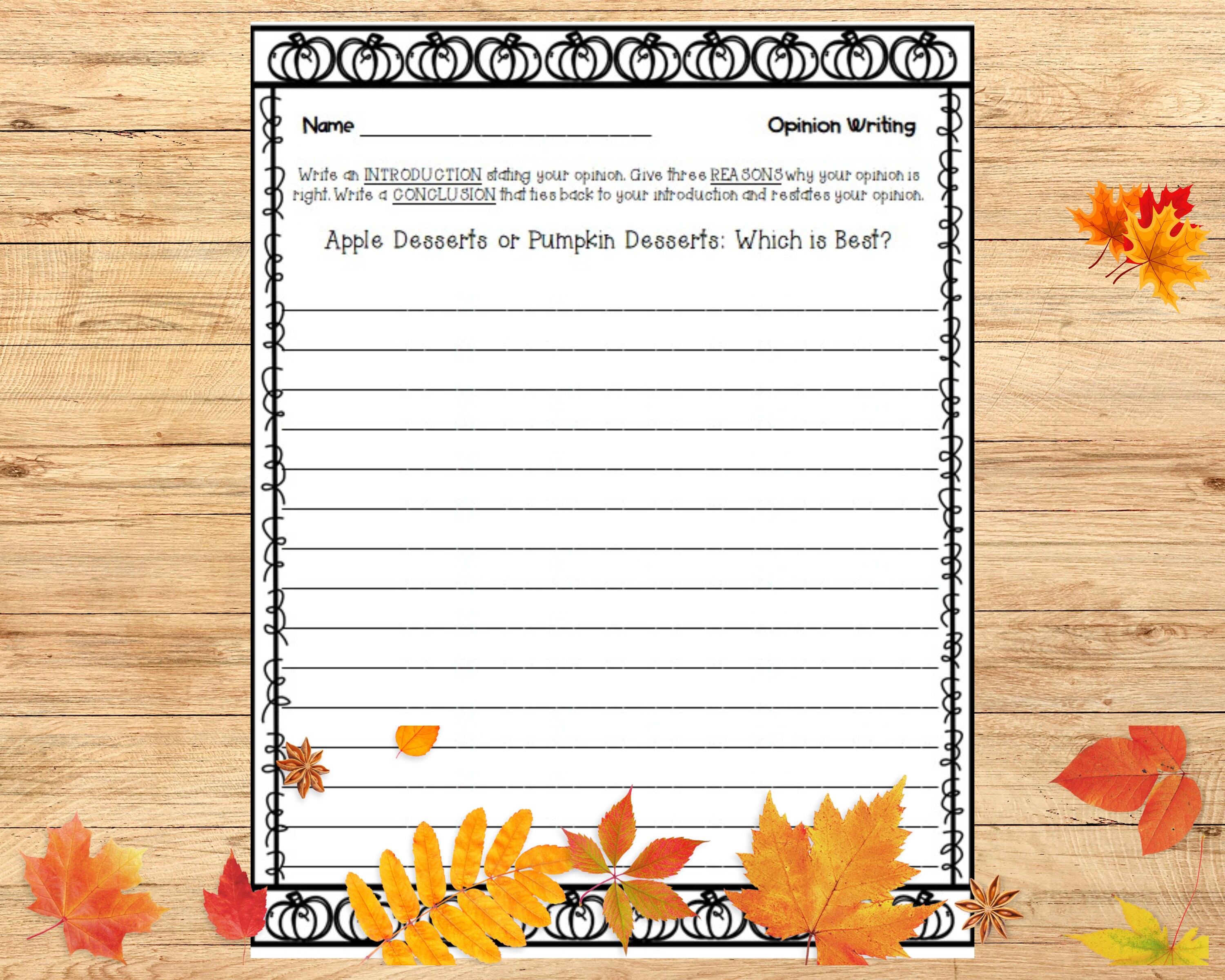 Fall Writing Prompts | Elementary Writing Prompts | Homeschool Writing ...