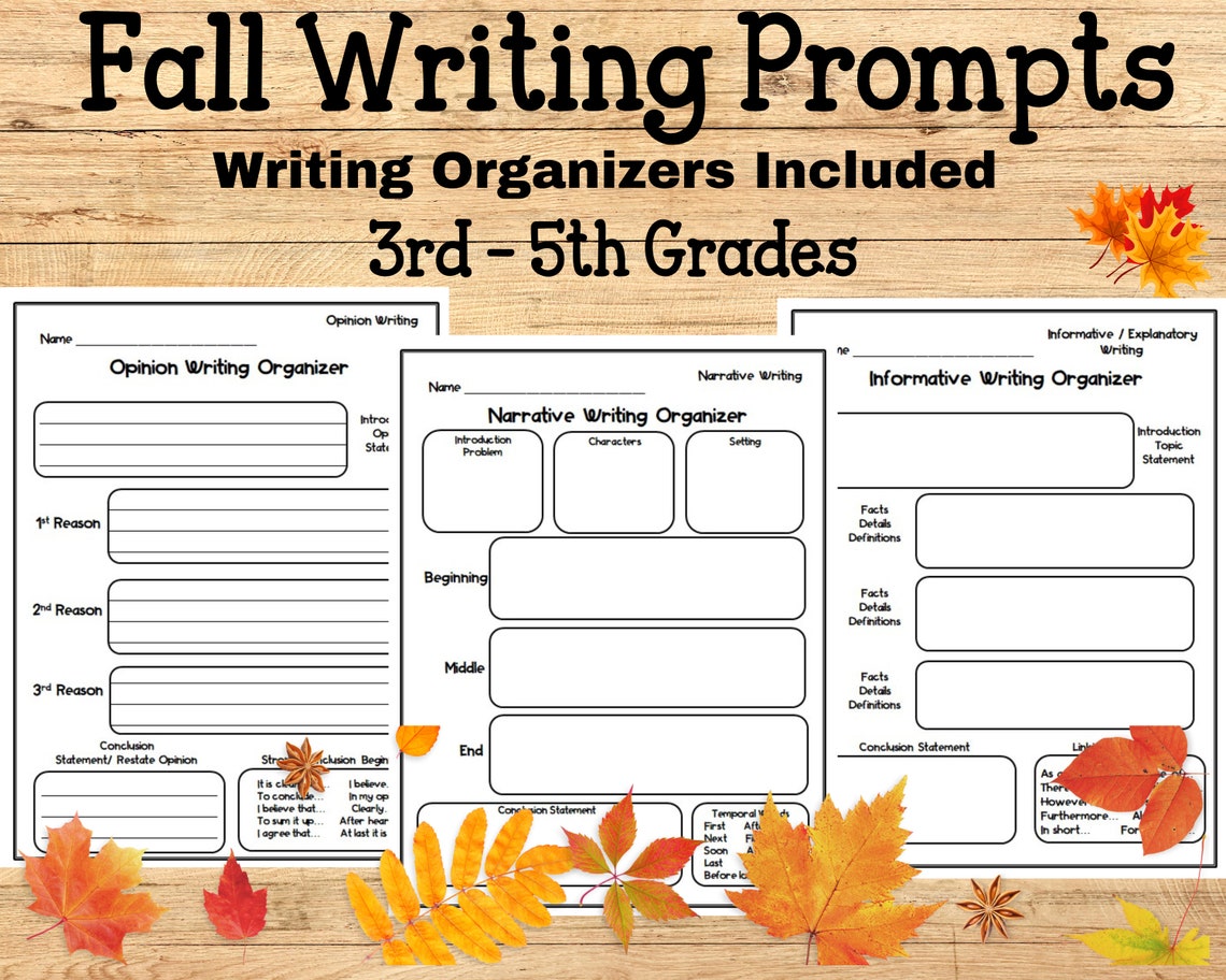 Fall Writing Prompts | Elementary Writing Prompts | Homeschool Writing ...