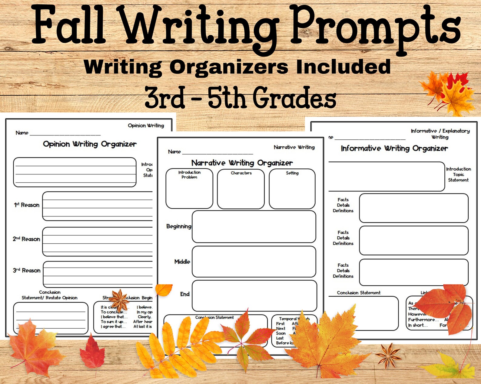 Fall Writing Prompts | Elementary Writing Prompts | Homeschool Writing ...