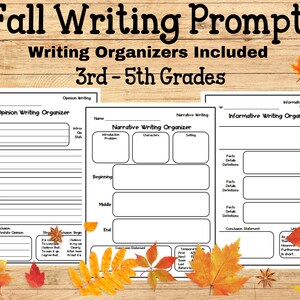 Fall Writing Prompts | Elementary Writing Prompts | Homeschool Writing ...