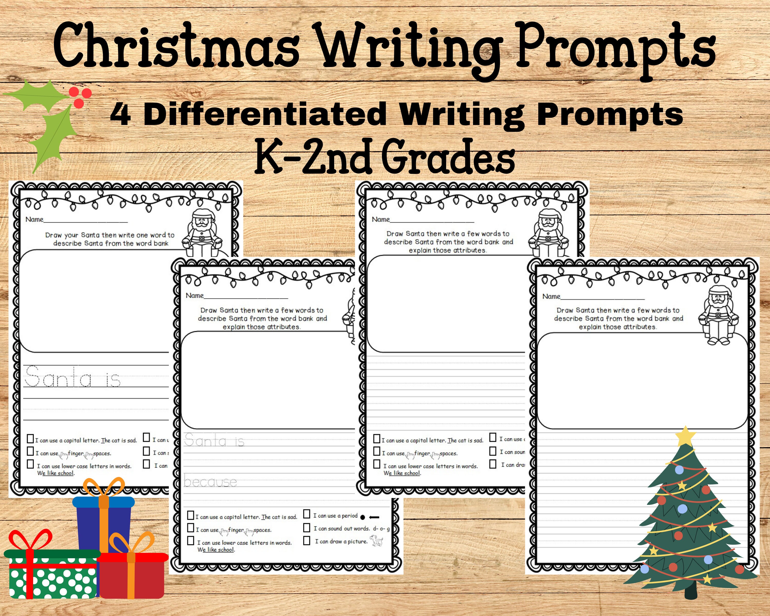 Christmas Writing Prompts Christmas Printables December Writing Prompts ...