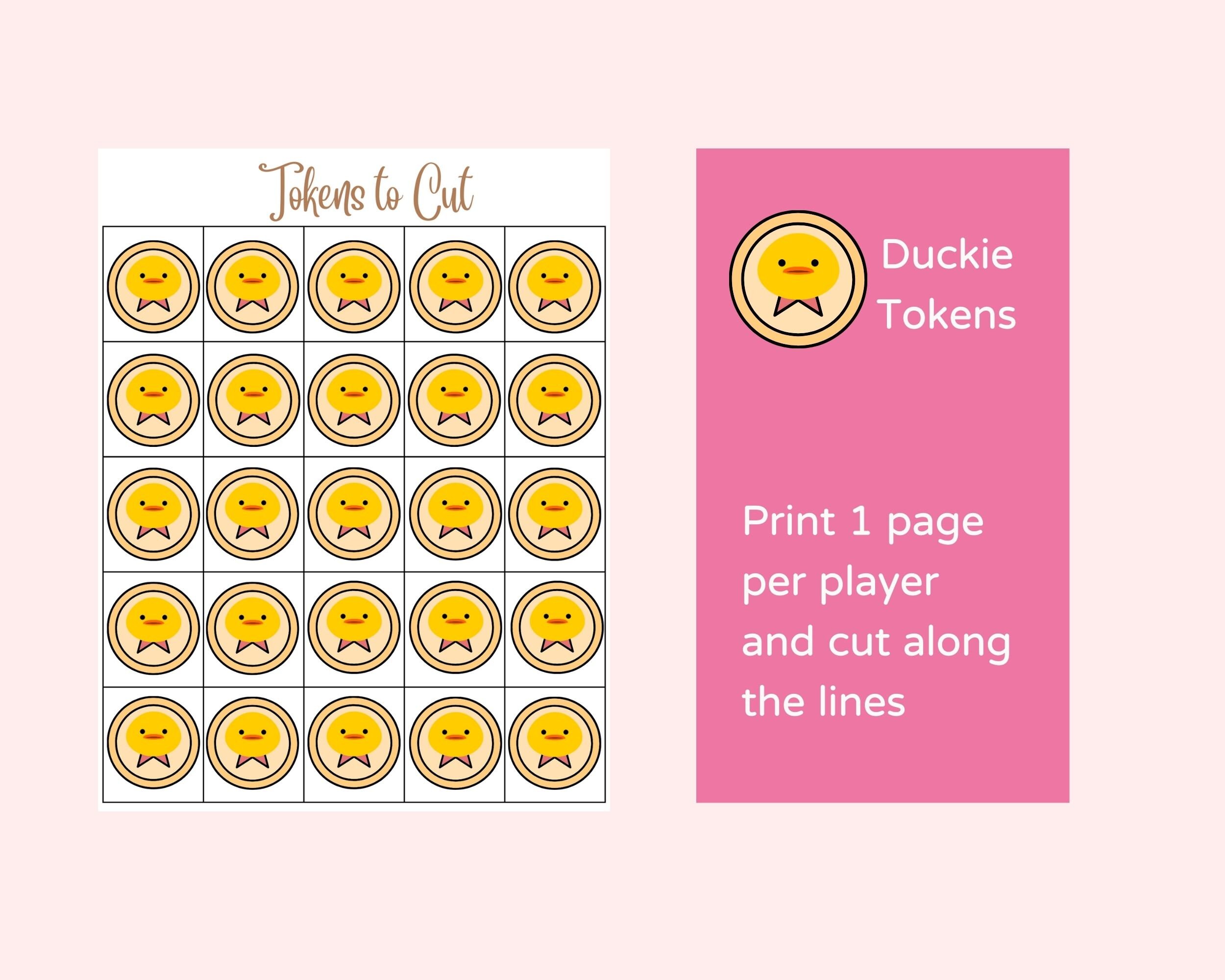 Duckie Bingo for Kids, 30 Printable Bingo Cards, Rubber Duck Bingo ...