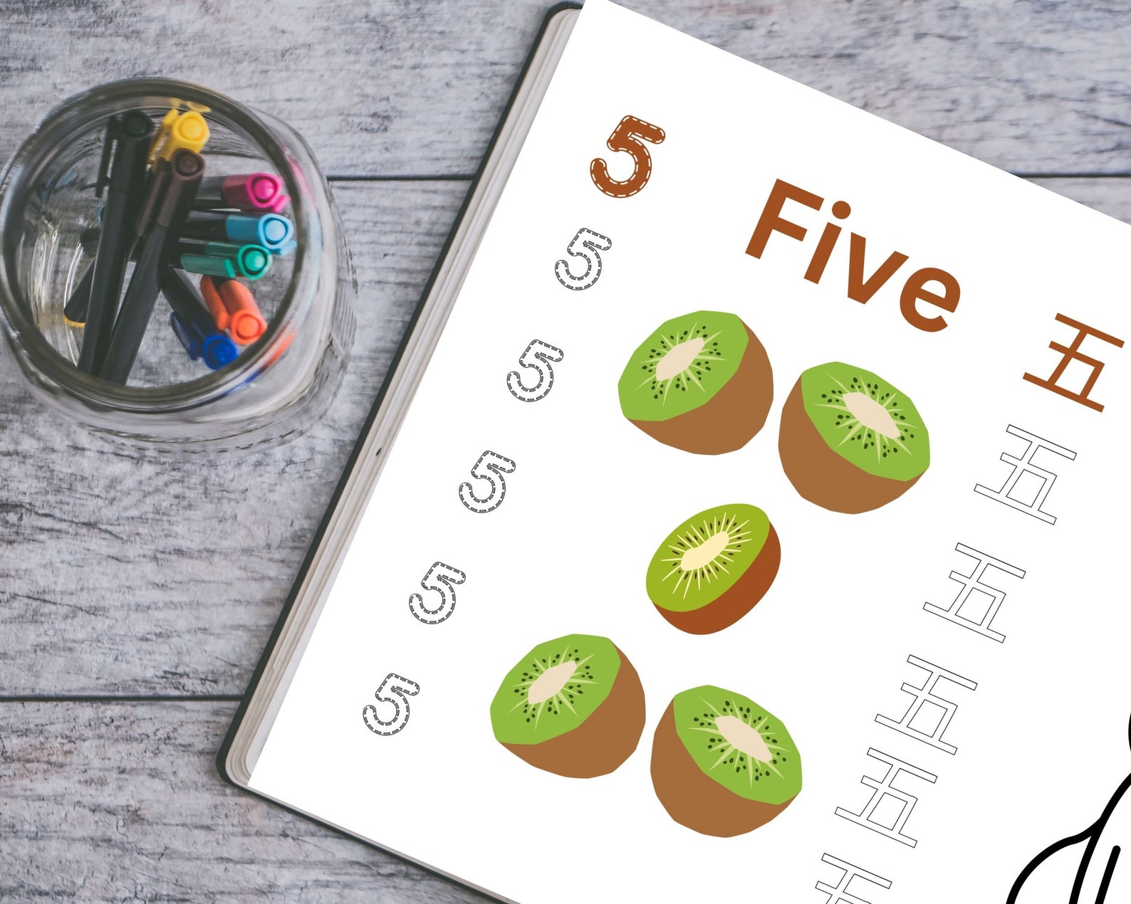 Printable Tracing Worksheet for Number With Chinese, Number 1-10 ...