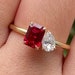 Toi Et Moi Ring Toi Et Moi Ruby Engagement Ring-14k Gold Ruby Ring ...