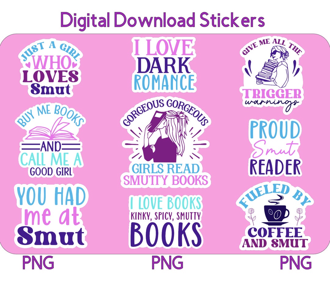 Printable Smut Sticker Bundle 7 Smut Png Stickers Print And Cut