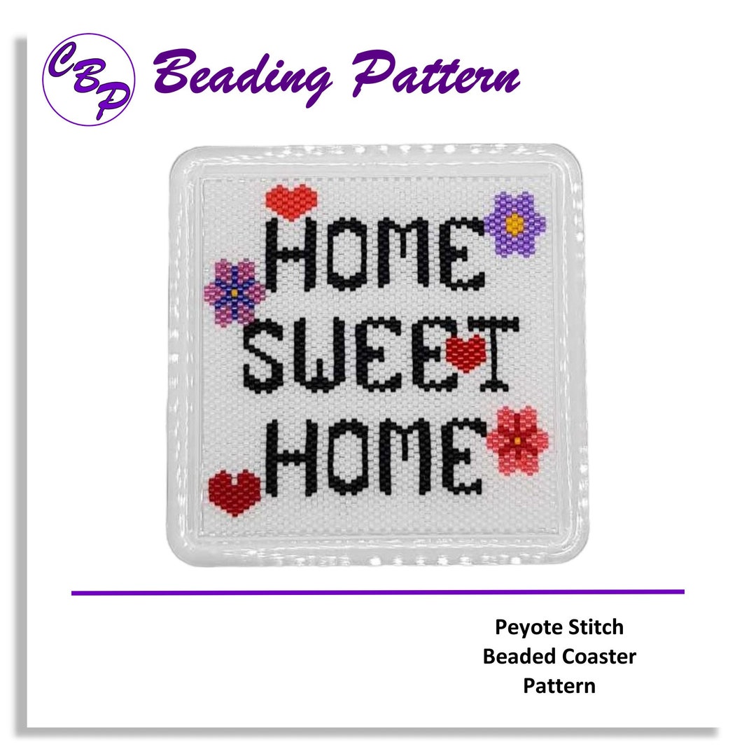 Home Sweet Home Coaster Pattern - Etsy
