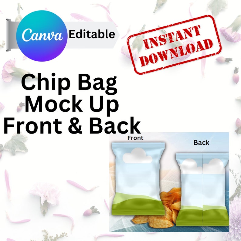Chip Bag Mock-up Front and Back - Etsy