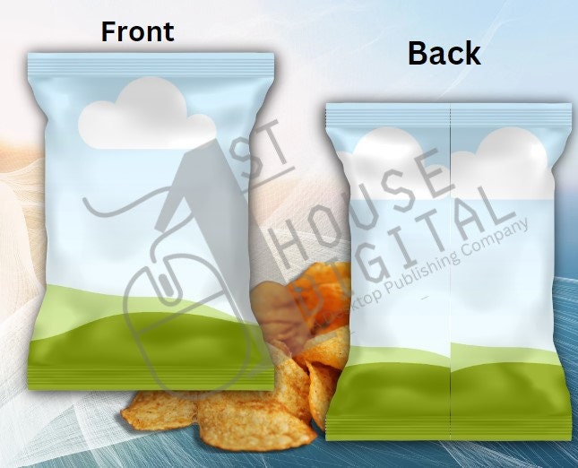 Chip Bag Mock-up - Front and Back - Etsy
