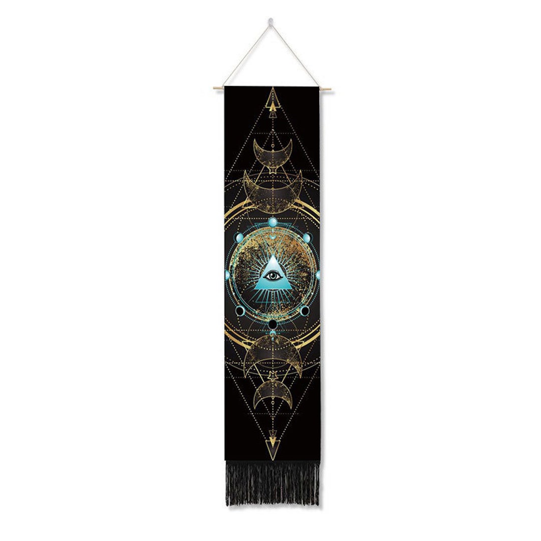 Moon Phase All Seeing Eye of Providence Wall Decor Hanging Banner - Etsy