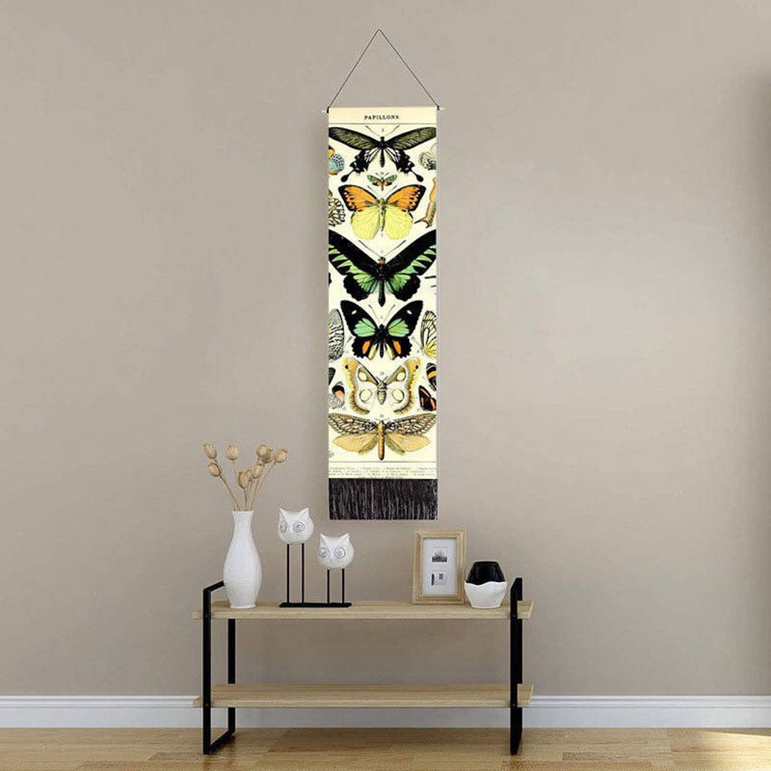 Moth Boho Wall Decor Hanging Banner - Etsy