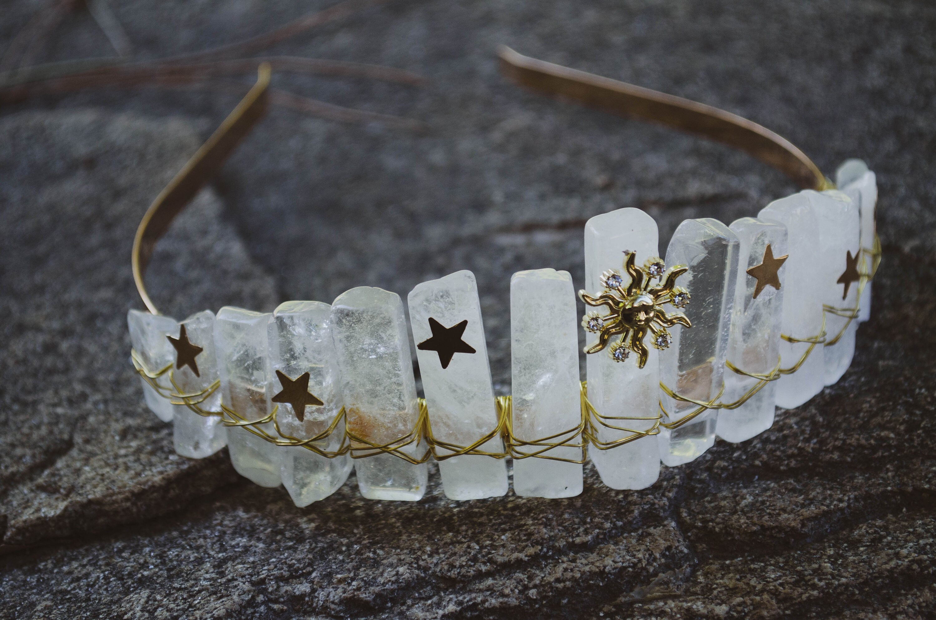 Crystal Crown Clear Quartz Crystal Tiara Solar Goddess - Etsy