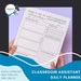 Teacher Assistant Planner | Classroom Day at A Glance | School ...