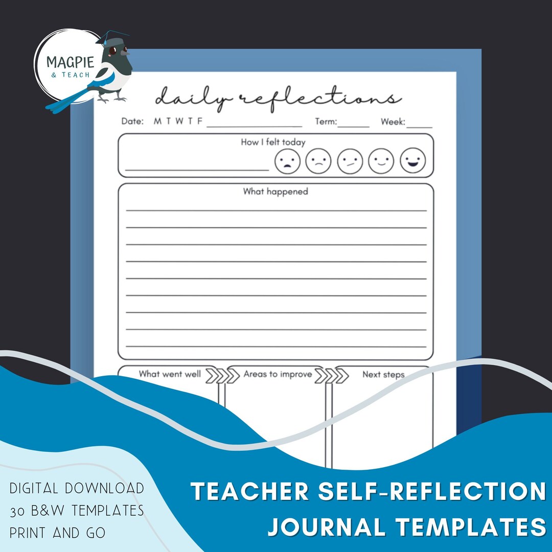Teacher Self-reflection Journal | Teacher Standards Evidence Collection ...